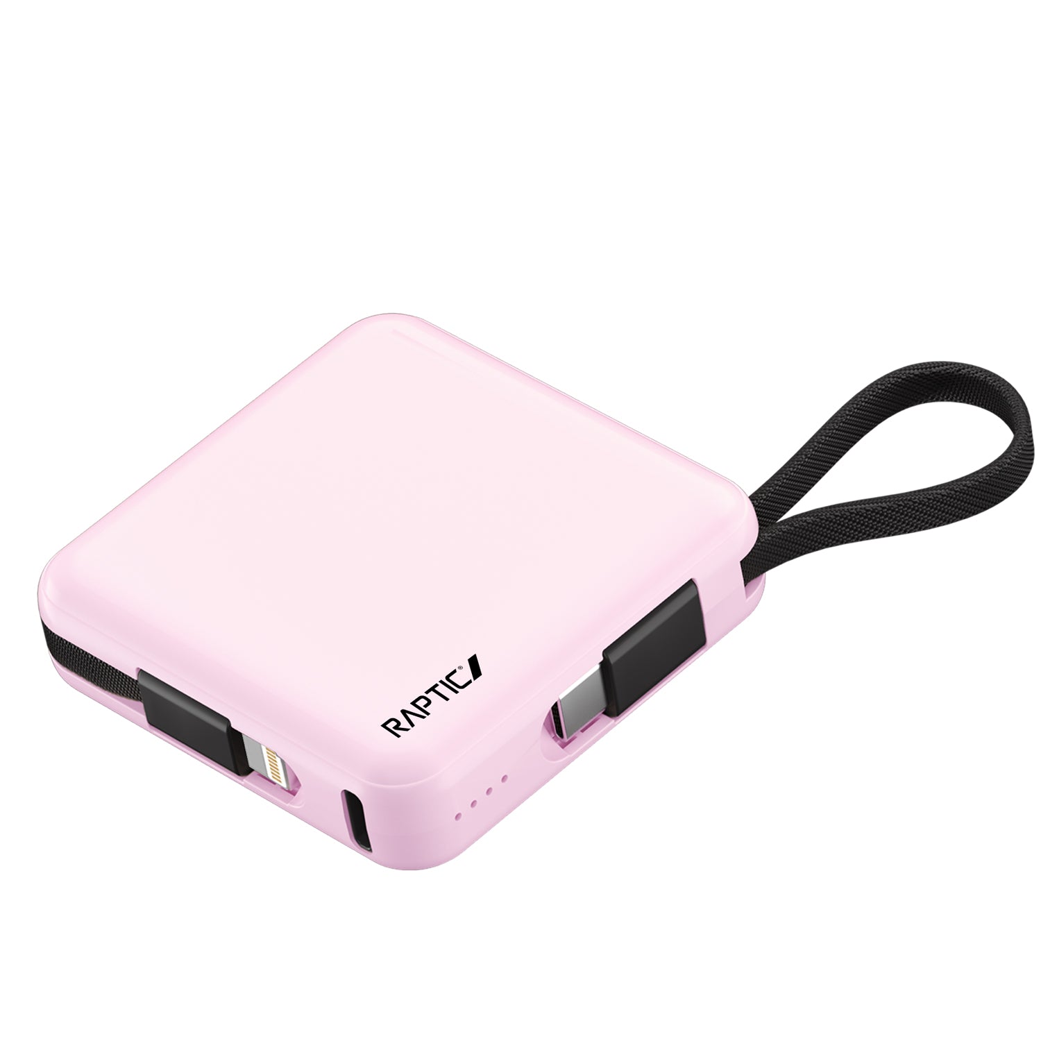 Raptic Slim and Compact Square 5000mah Power Bank with built-in flat